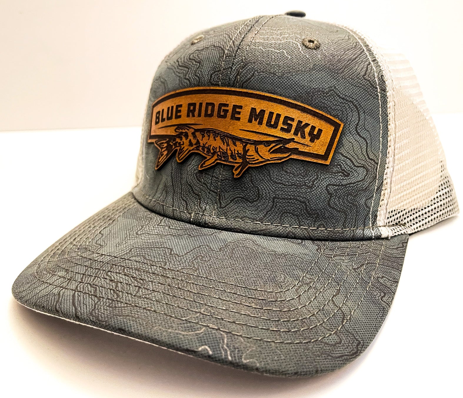 BRM Leather Patch - Topographic Blue – James River Outfitter