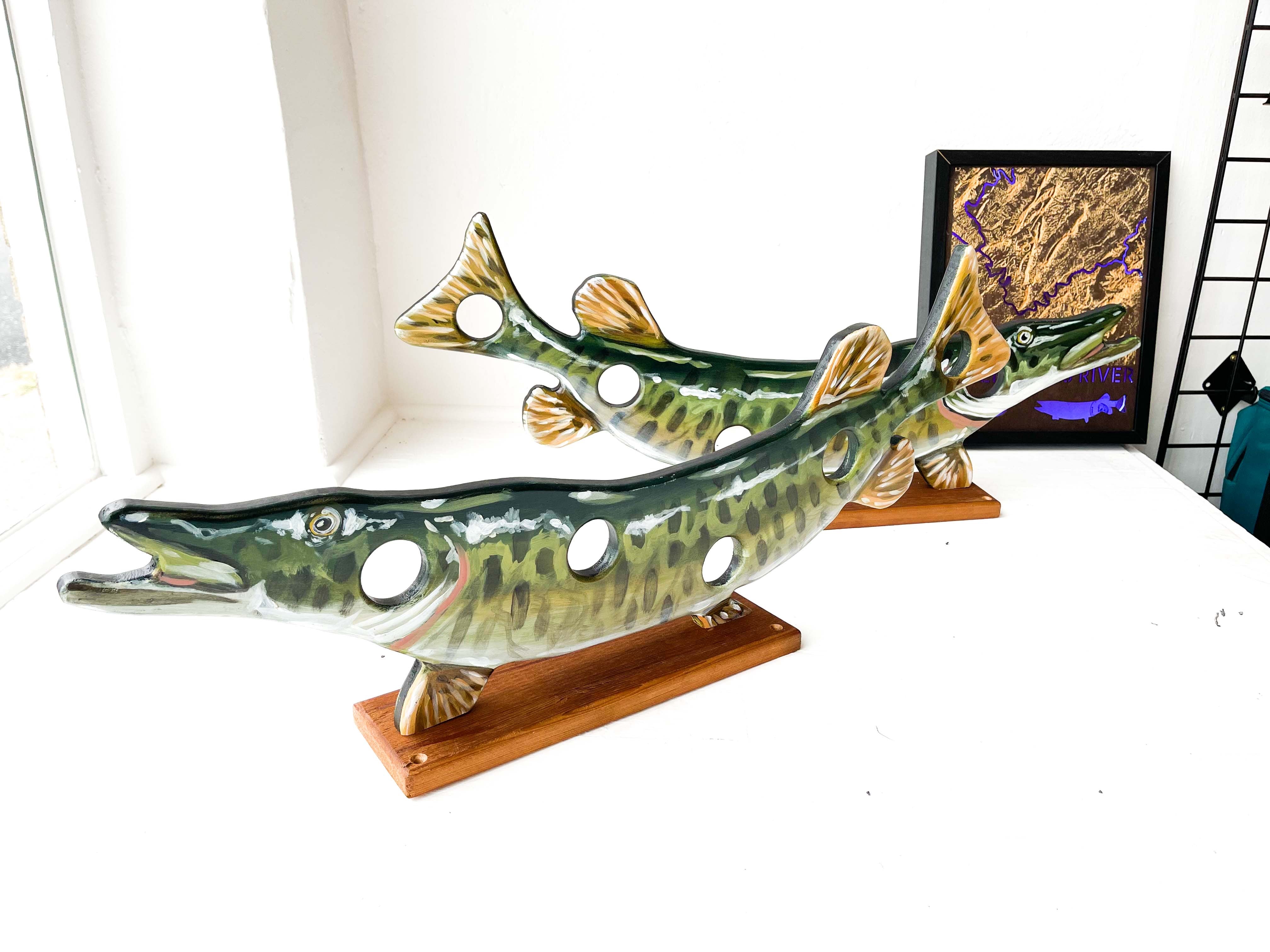 Hand Made Musky Rod Rack Set - Travis Luther Art – James River Outfitter